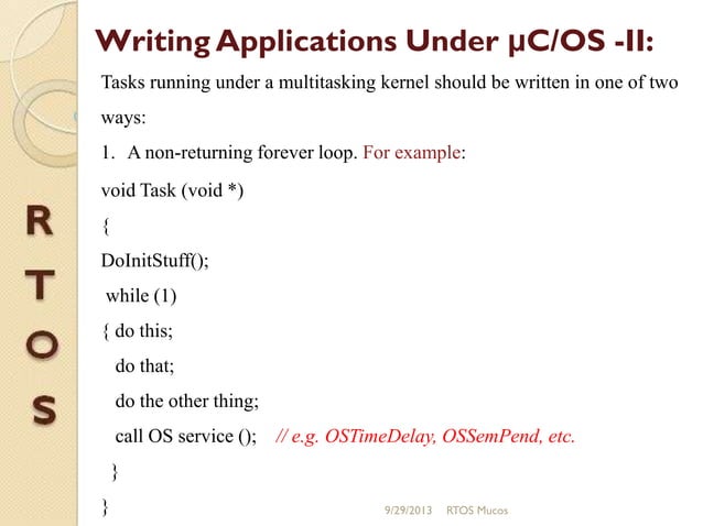 MicroC/OS-II | PPTX | Operating Systems | Computer Software and ...