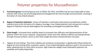 Mucoadhesive Drug delivery system | PDF