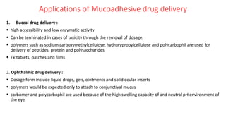 Mucoadhesive Drug delivery system | PDF