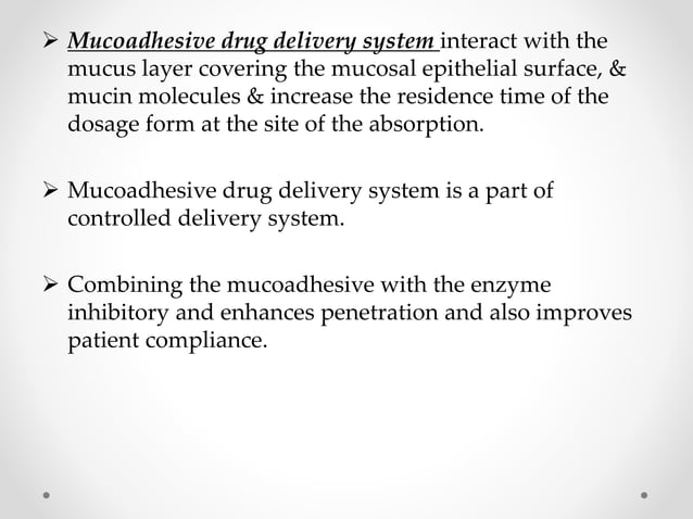 Mucosal Drug Delivery System | PPTX