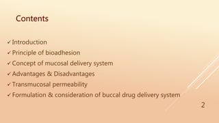 Mucosal drug delivery system | PPTX