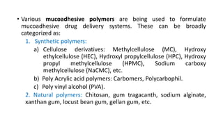 Introduction to Mucosal Drug Delivery Systems | PPTX