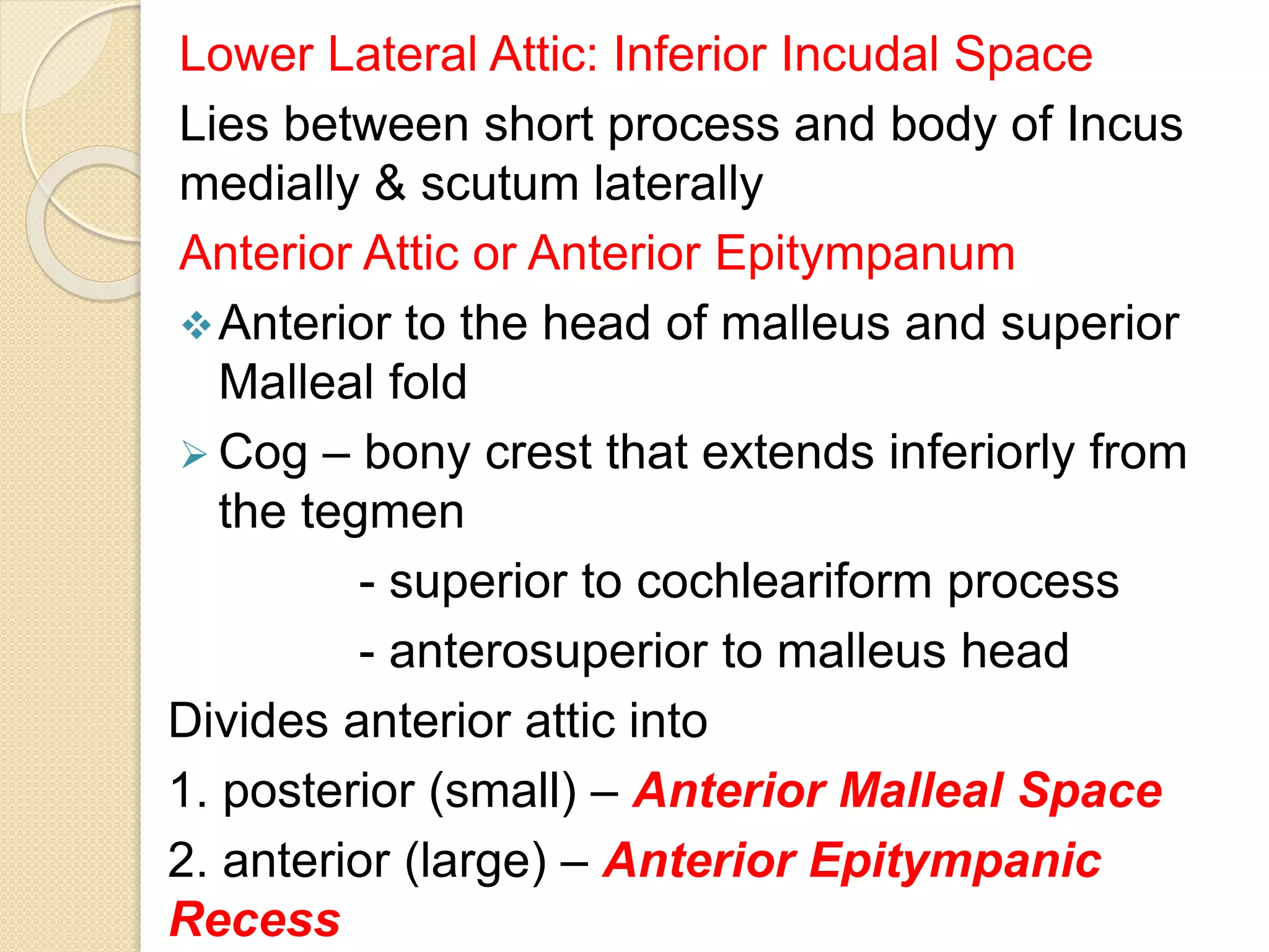 Mucosal folds of the middle ear | PPTX