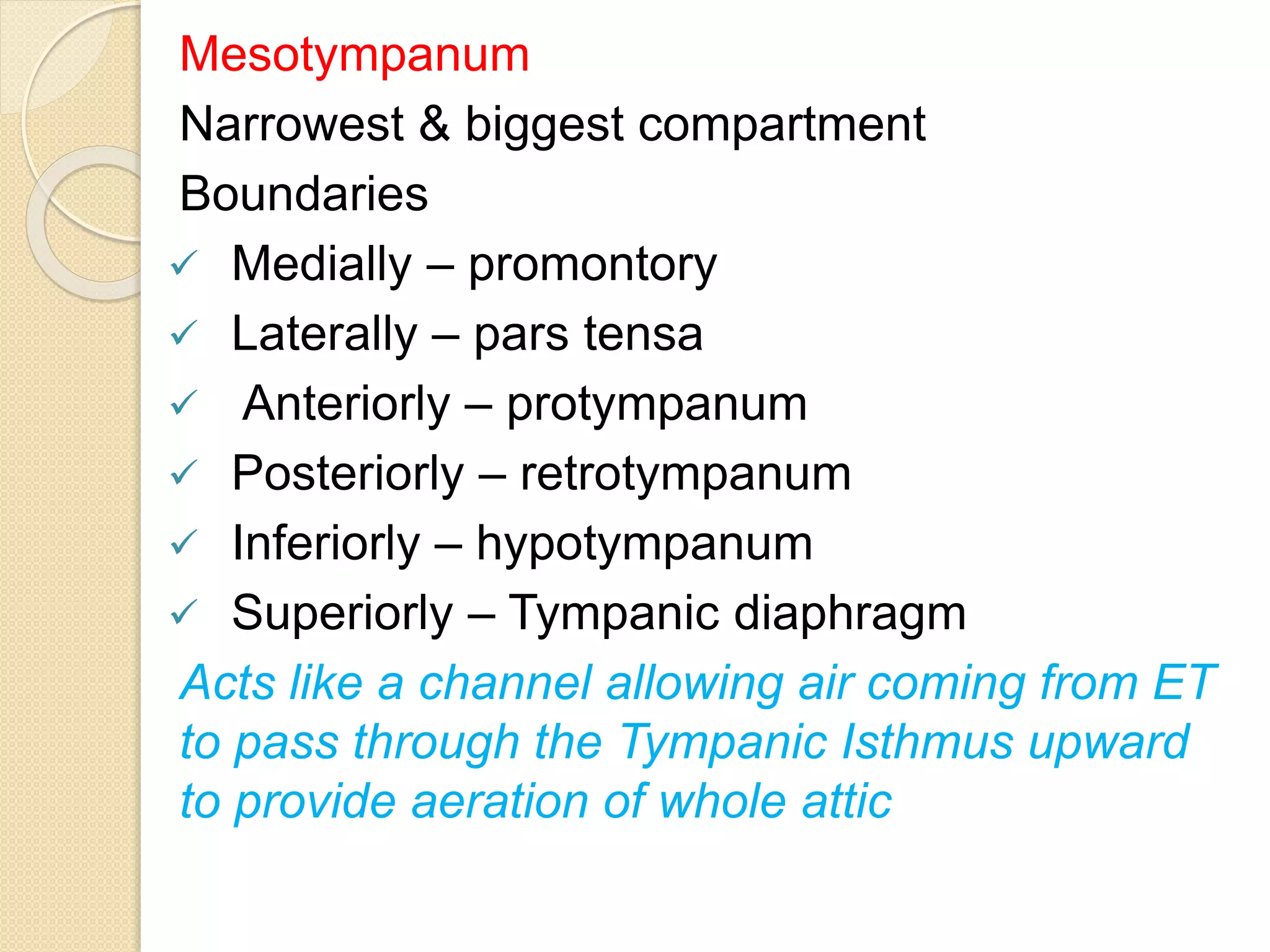 Mucosal folds of the middle ear | PPTX