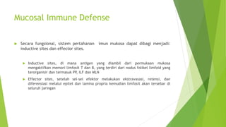 Mucosal immune system of the gastrointestinal tract | PPTX