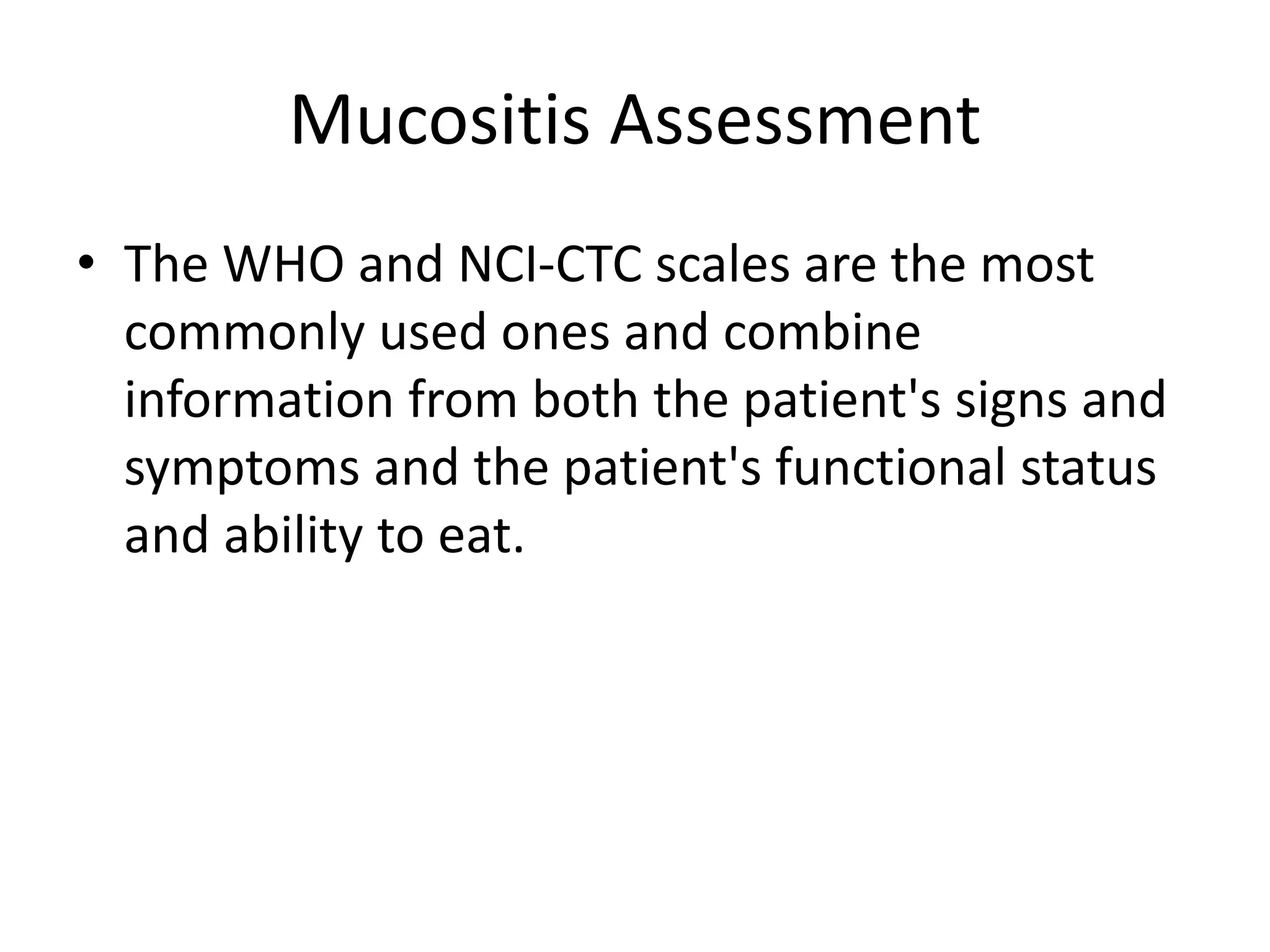 Cancer therapy induced Mucositis | PPTX