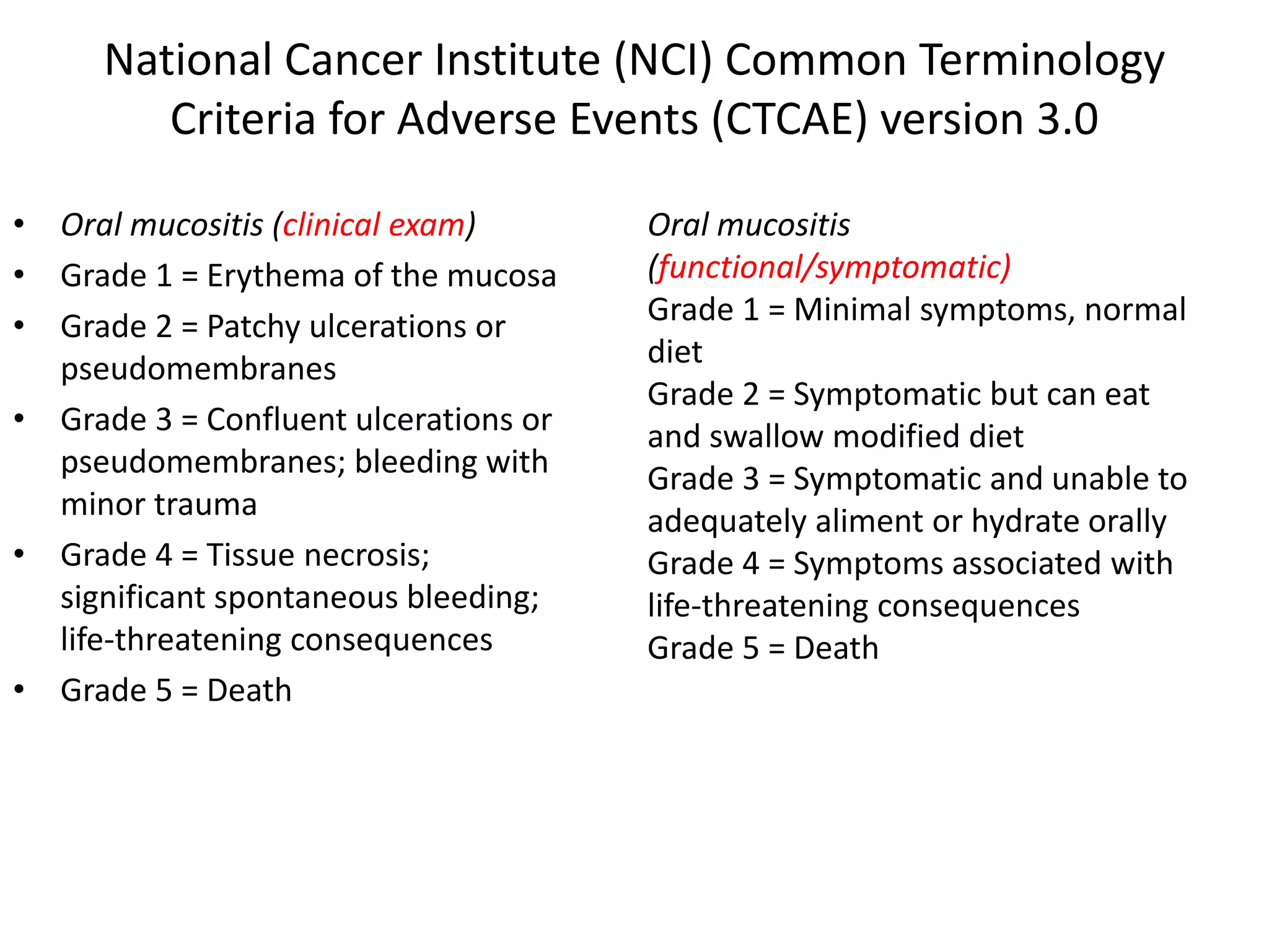 Cancer therapy induced Mucositis | PPTX