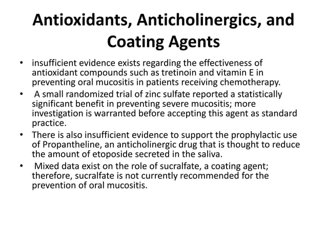 Cancer therapy induced Mucositis | PPTX