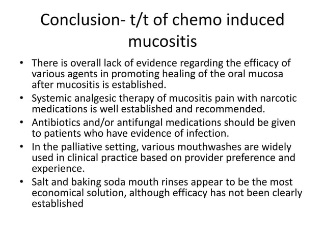 Cancer therapy induced Mucositis | PPTX