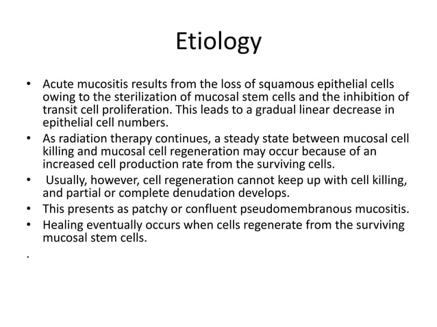 Cancer therapy induced Mucositis | PPTX