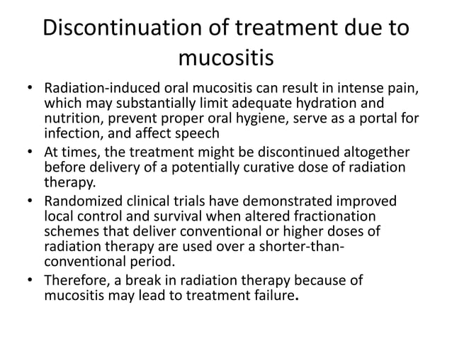 Cancer therapy induced Mucositis | PPTX
