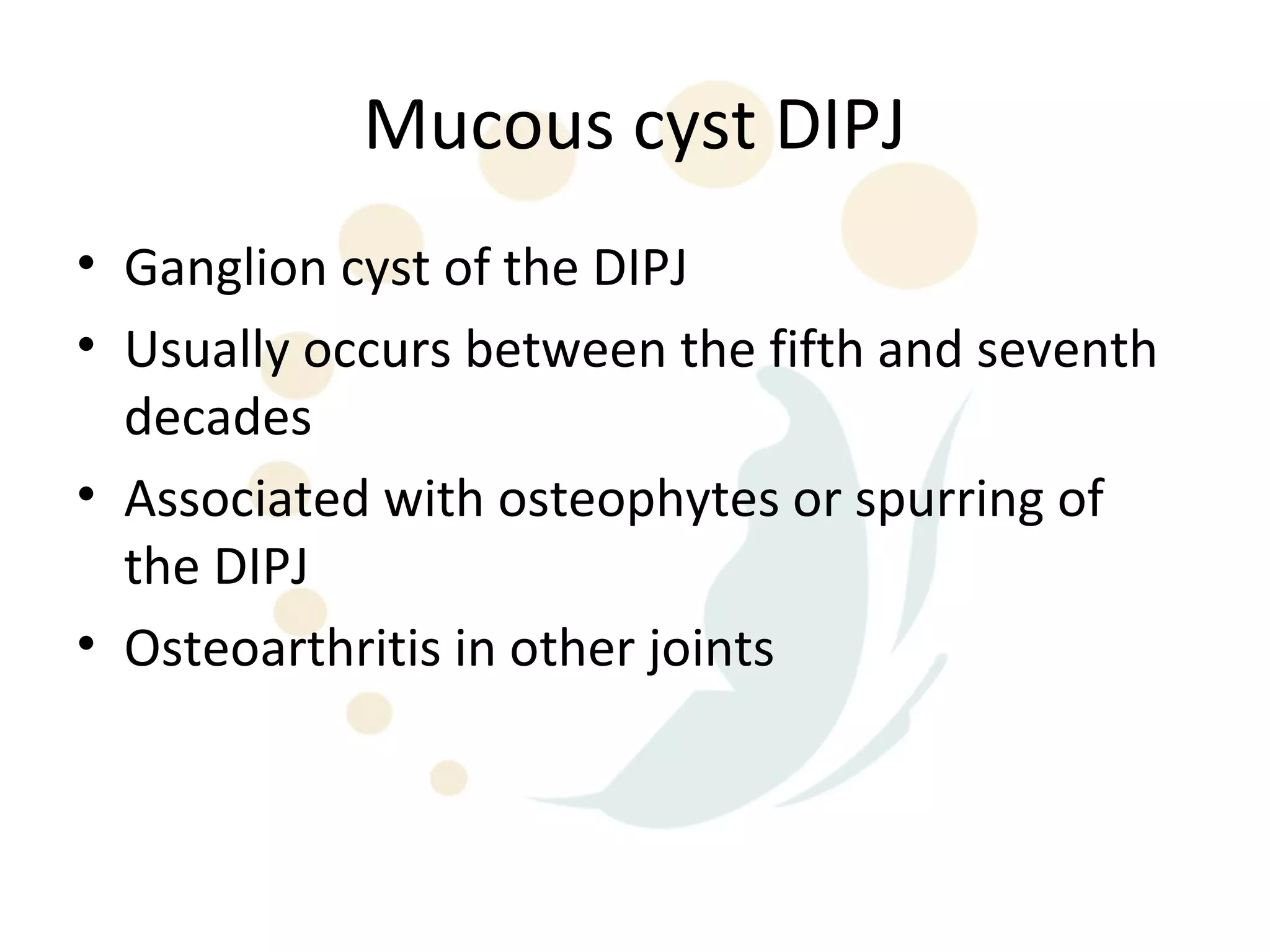 Mucous cysts dip jw | PPT
