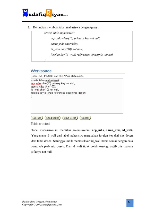 MudafiqRiyan - Trigger Pada Oracle 10g | PDF