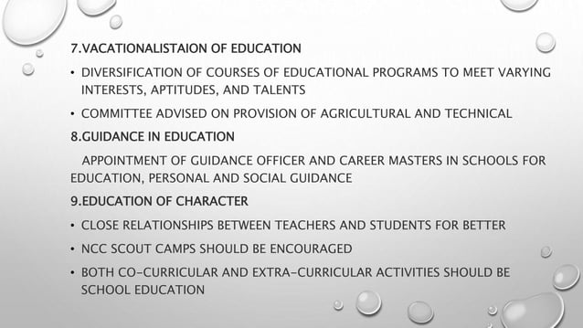 Mudaliar commission | PPTX | Secondary Education | Education