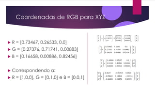 Mudanças de Coordenadas em Sistemas de Cores | PDF