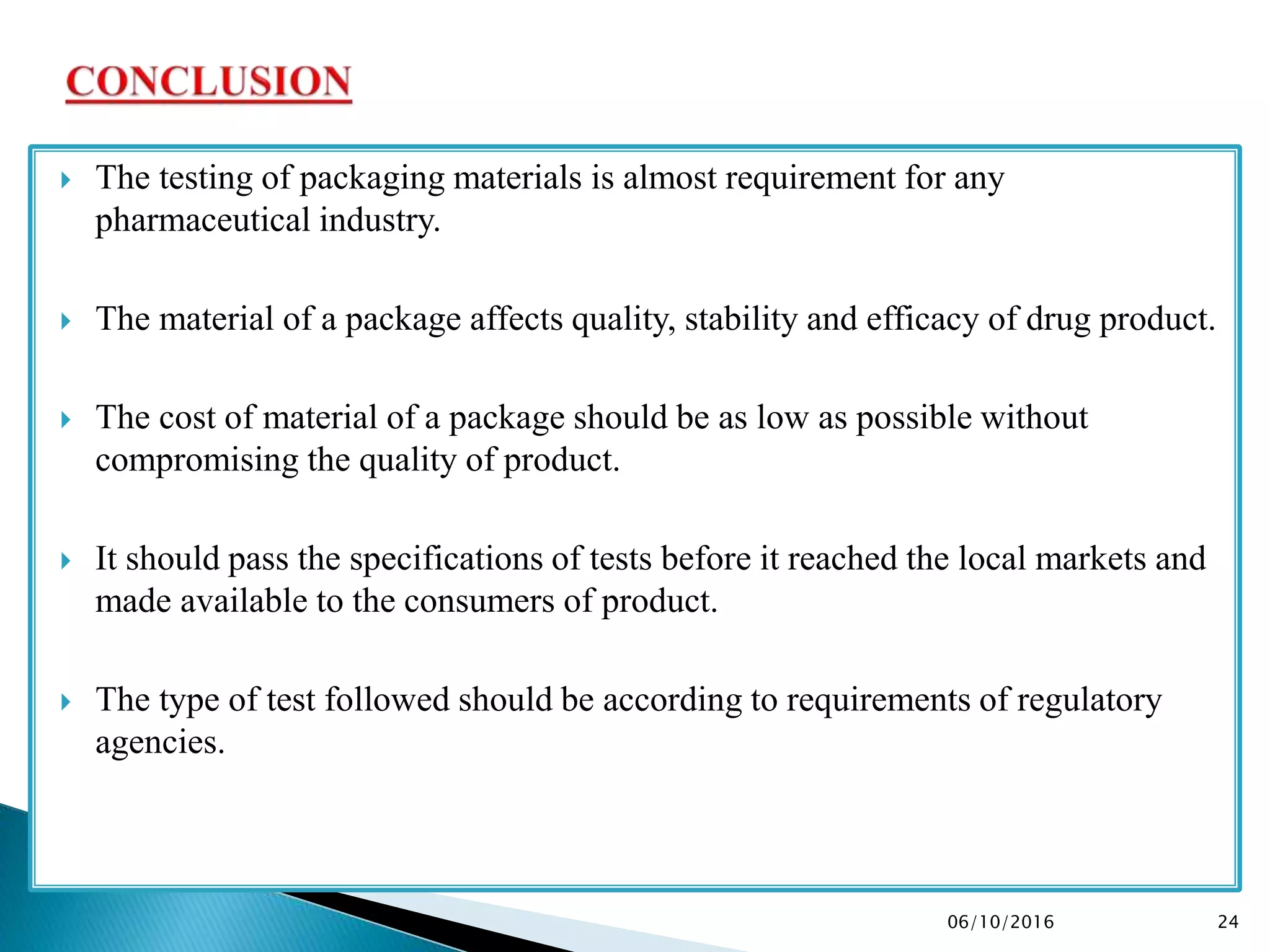 Quality Control Of Packaging Material | PPTX