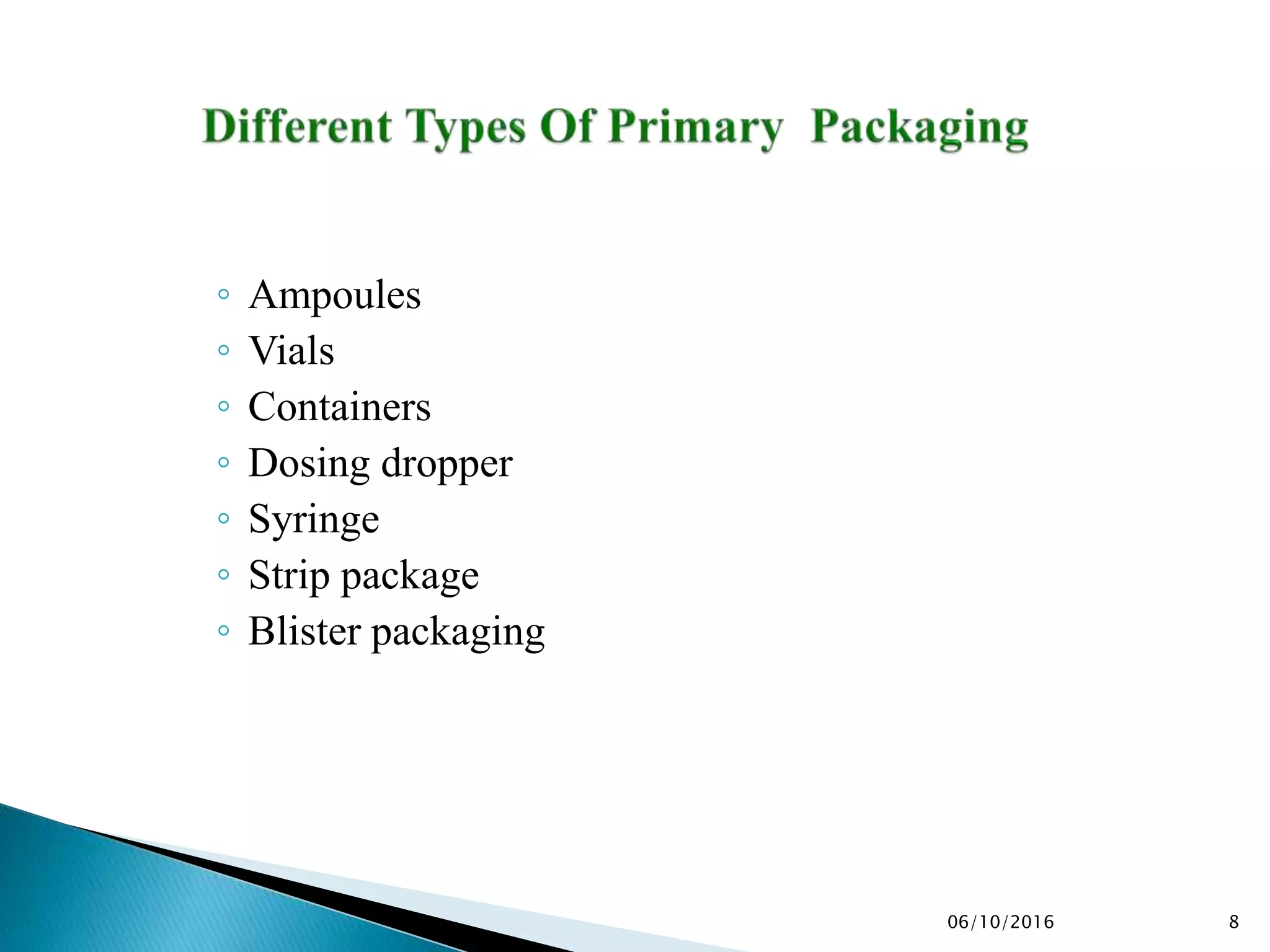 Quality Control Of Packaging Material | PPTX