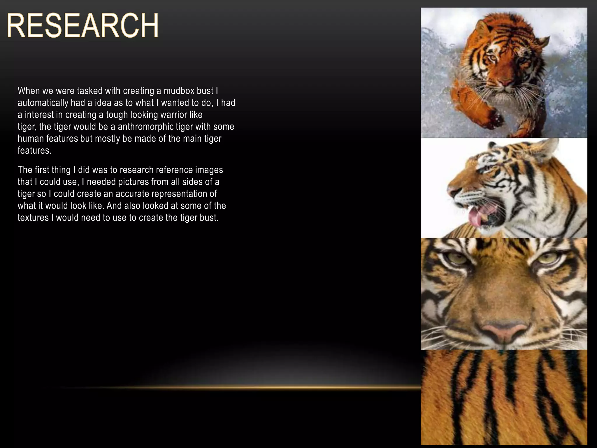 Mudbox tiger bust | PPT