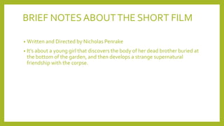 Short film analysis: Mudboy | PPT