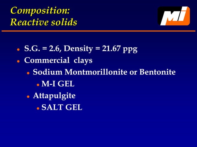 Mud composition.ppt | Chemistry | Science