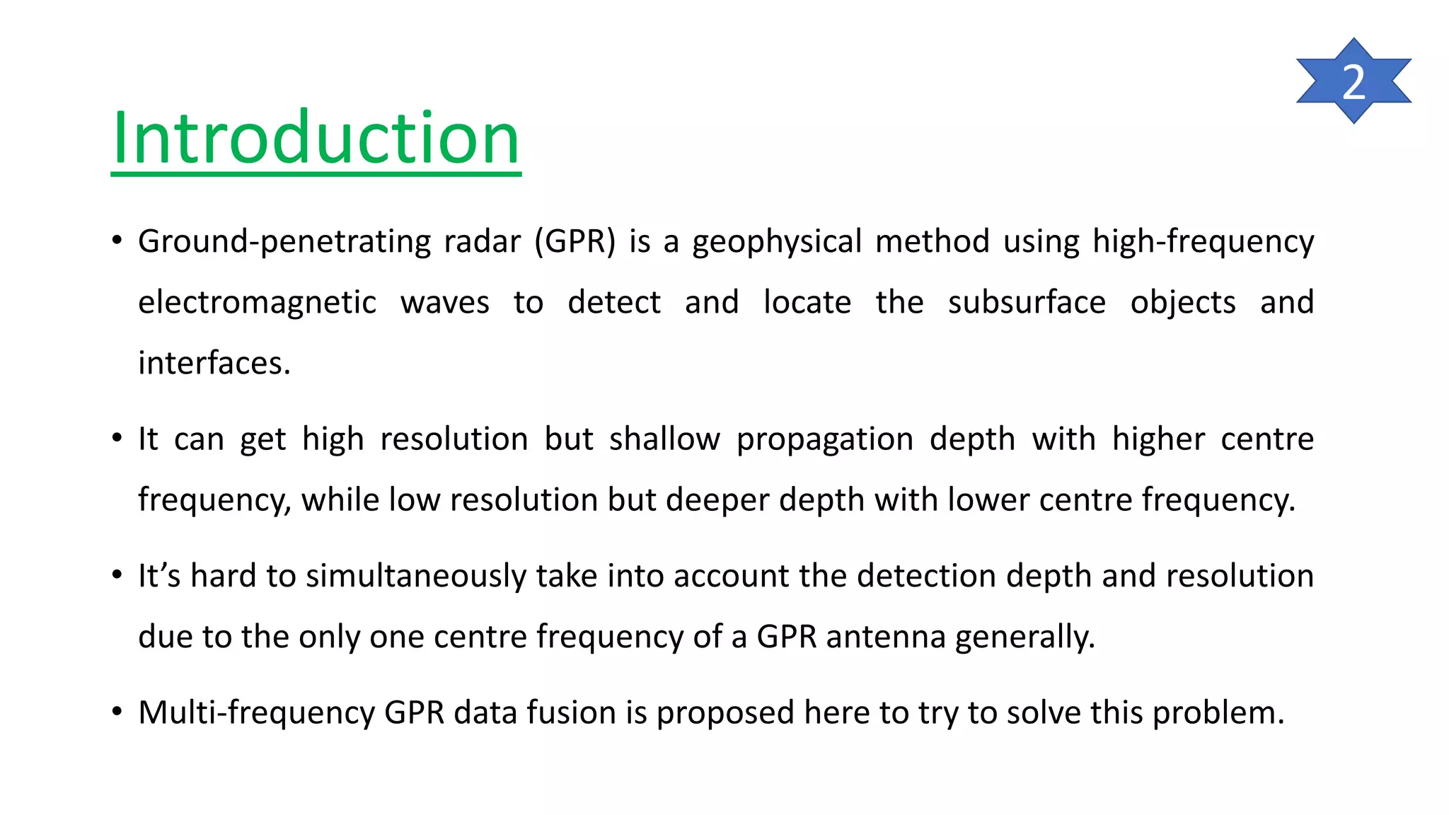 Fusion of Multi-Frequency in GPR | PPTX