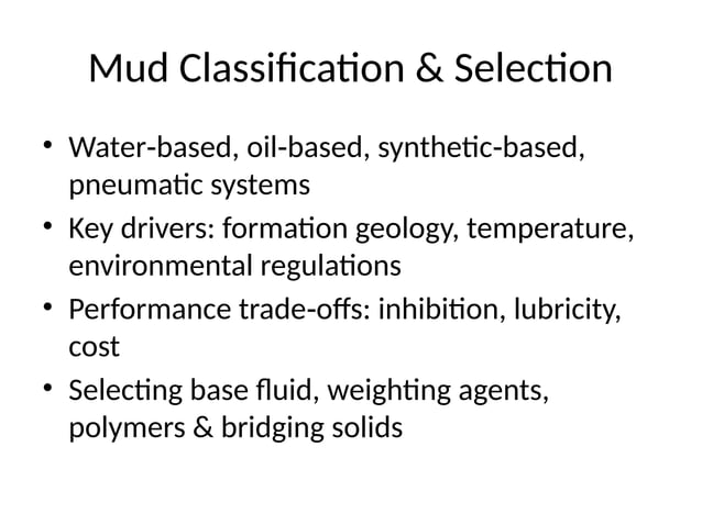 presentation on basic mud engineering principles | PPTX