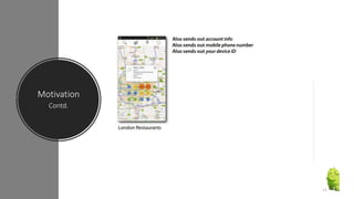 Reverse Engineering android Malware analysis | PPSX | Computer Software and Applications | Computing