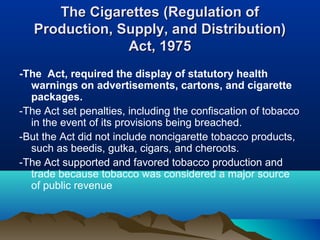 ANTI TOBACCO LAW | PPT