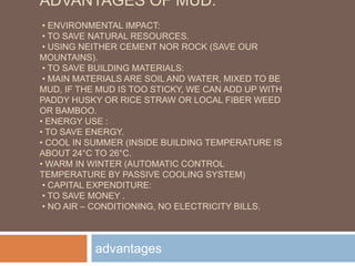 Mud in architecture | PPTX