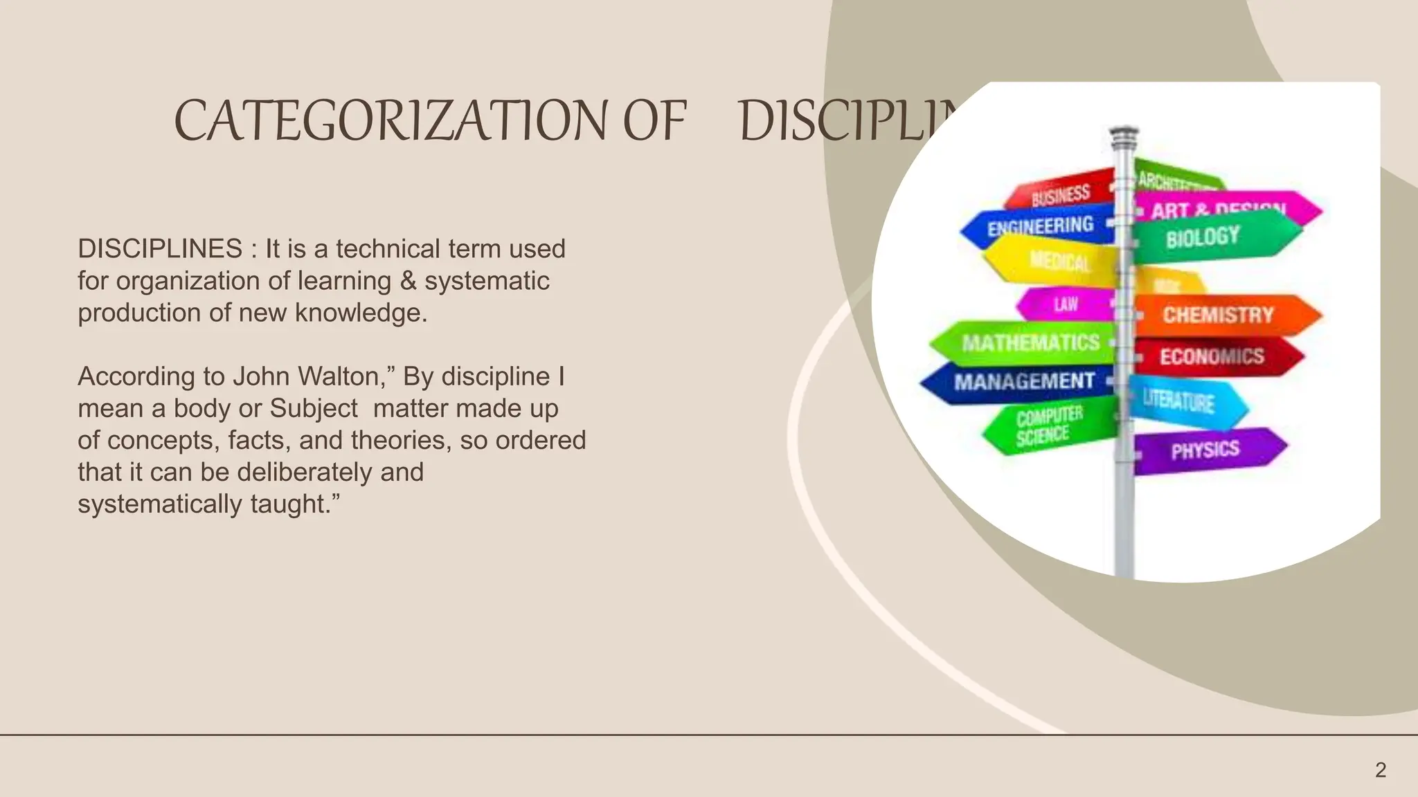 CATEGORIZATION OF DISCIPLINES | PPTX