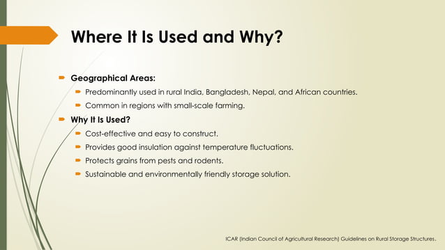 Mud Kothi is a traditional grain storage structure | PPTX