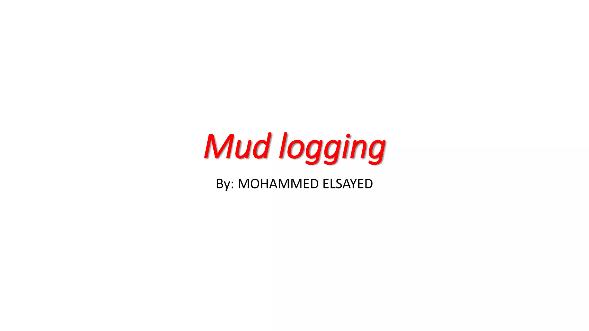 Mud logging, XRD and XRF techniques | PPTX