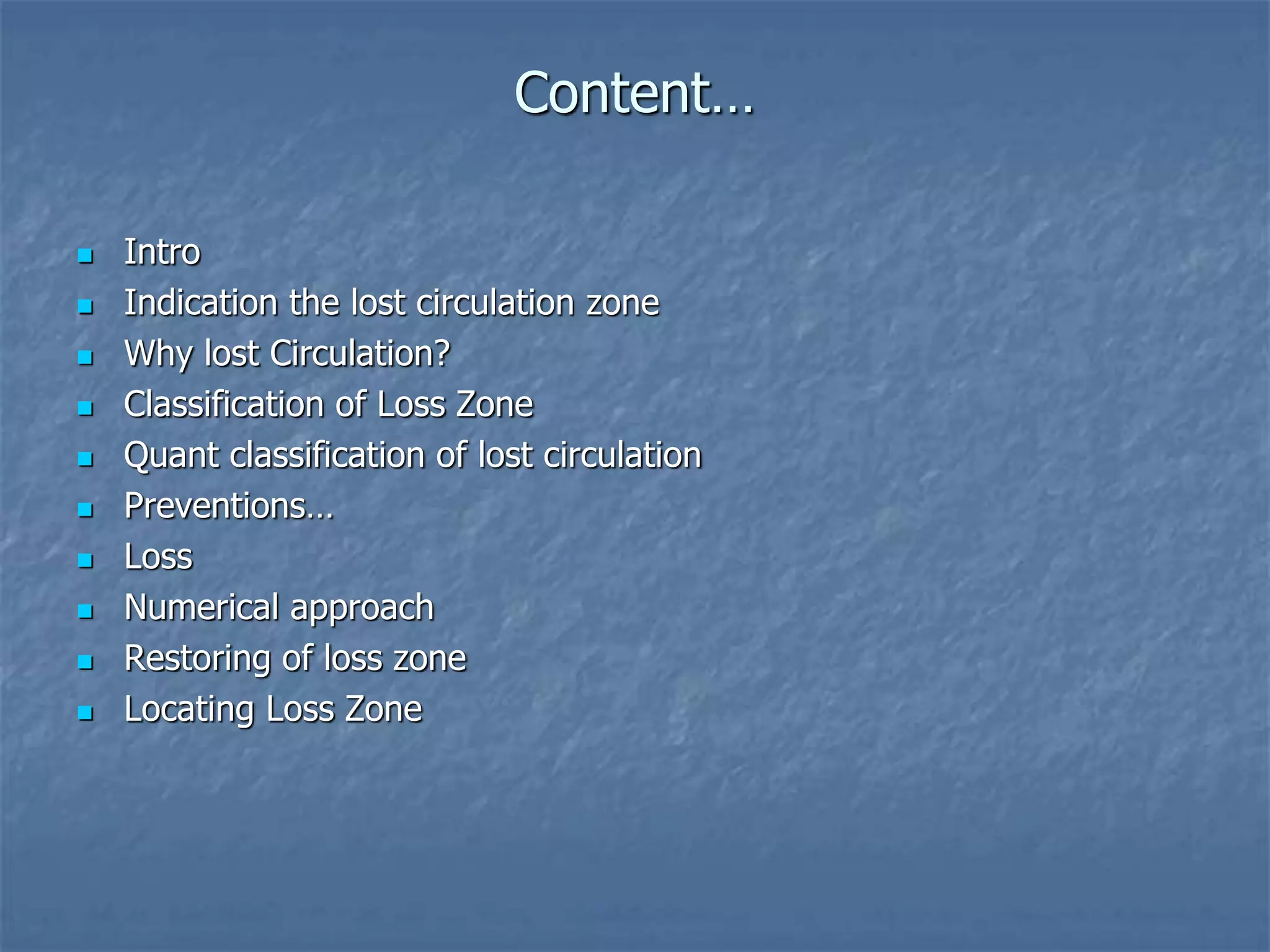 Mud loss or lost circulation | PPTX