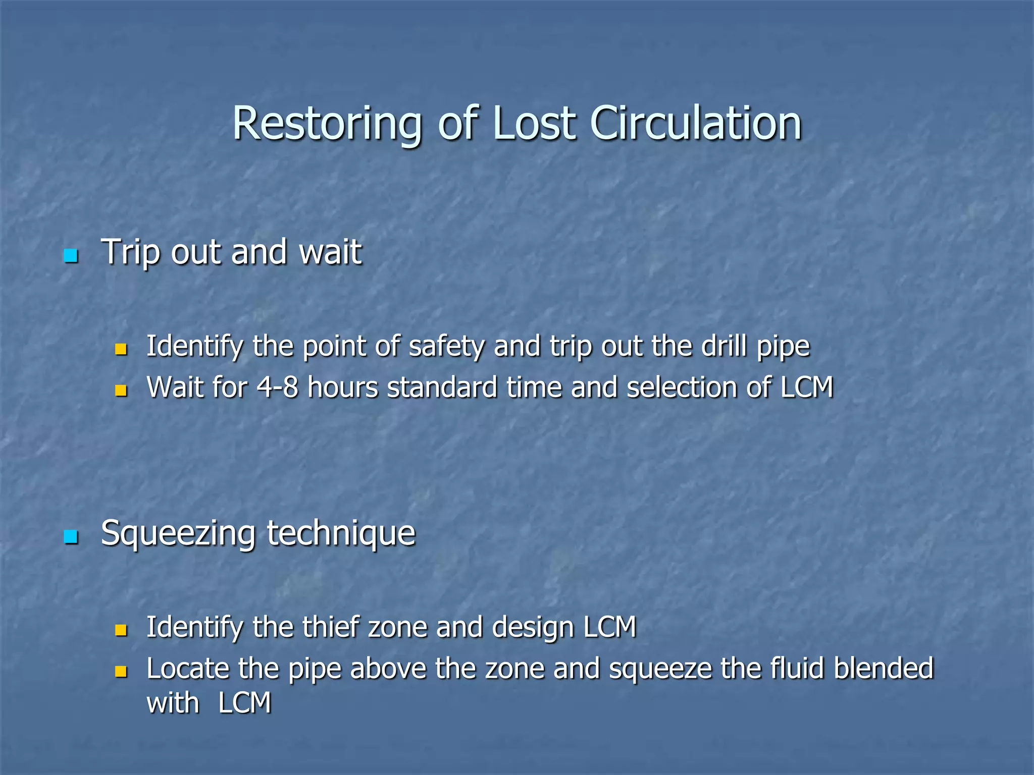 Mud loss or lost circulation | PPTX