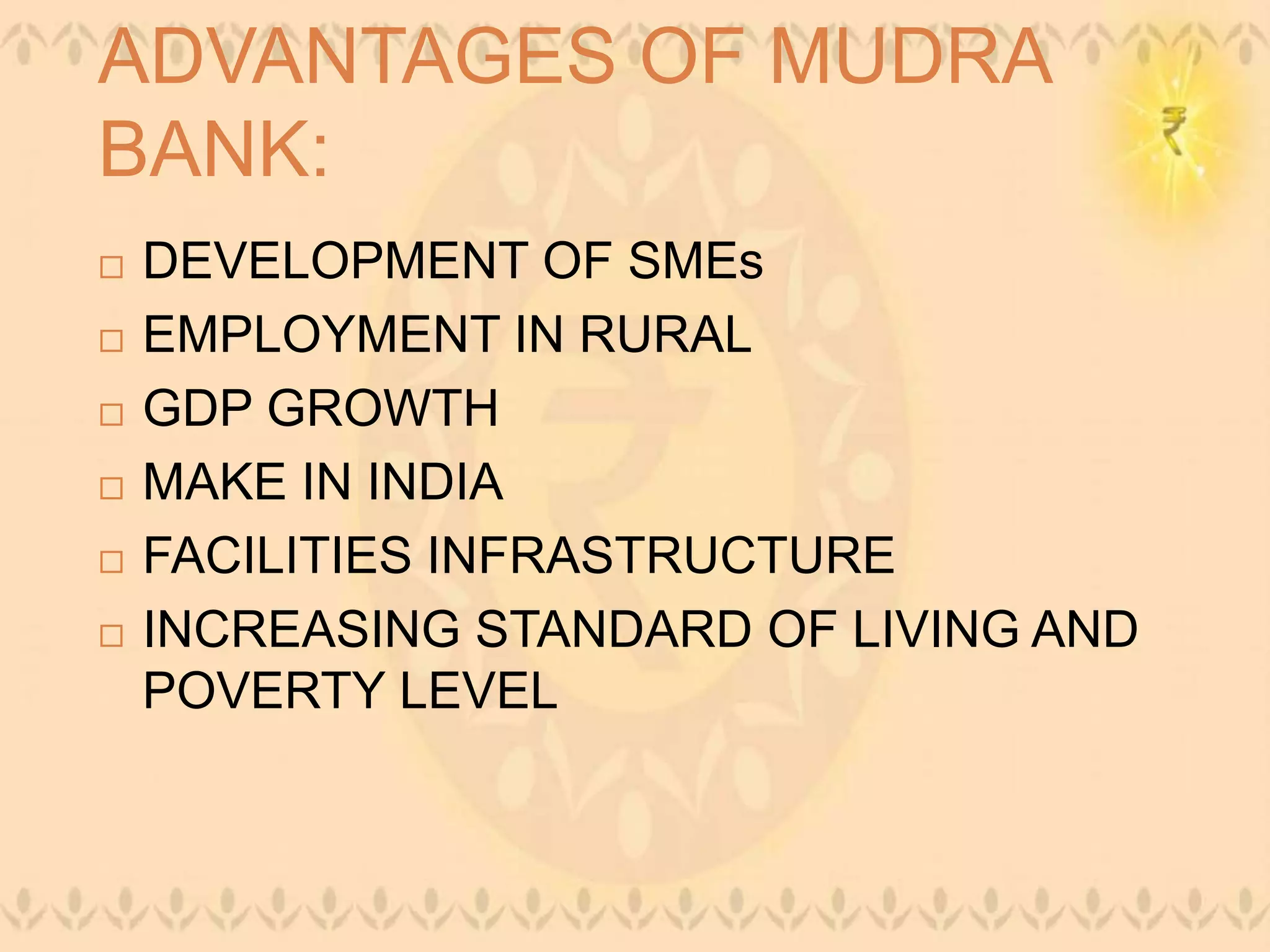 Mudra bank | PPTX | Business Loans | Business Banking & Finance
