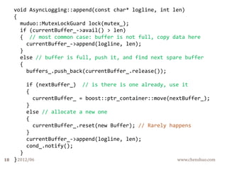 Efficient logging in multithreaded C++ server | PDF