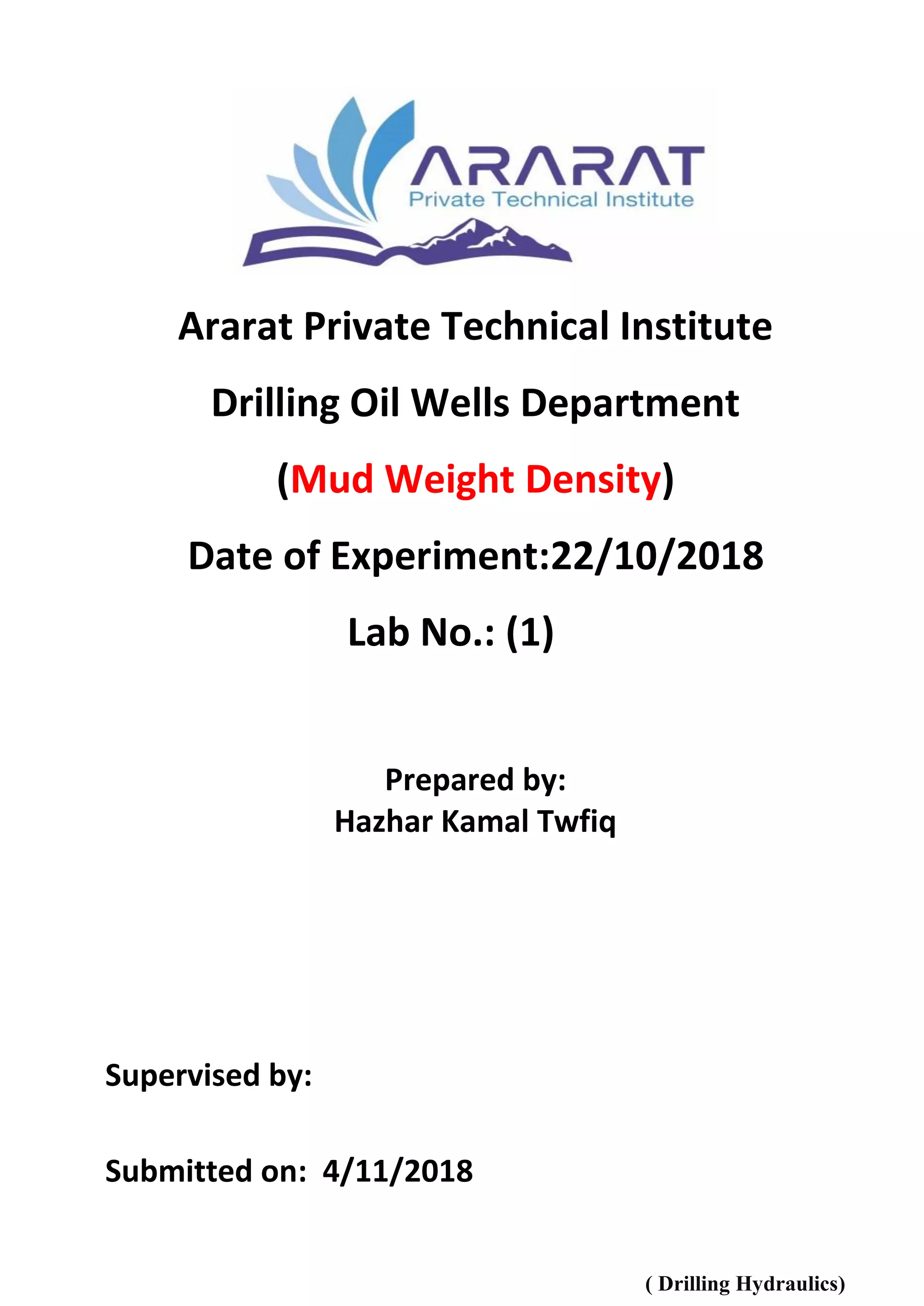 Mud weight density1 | PDF
