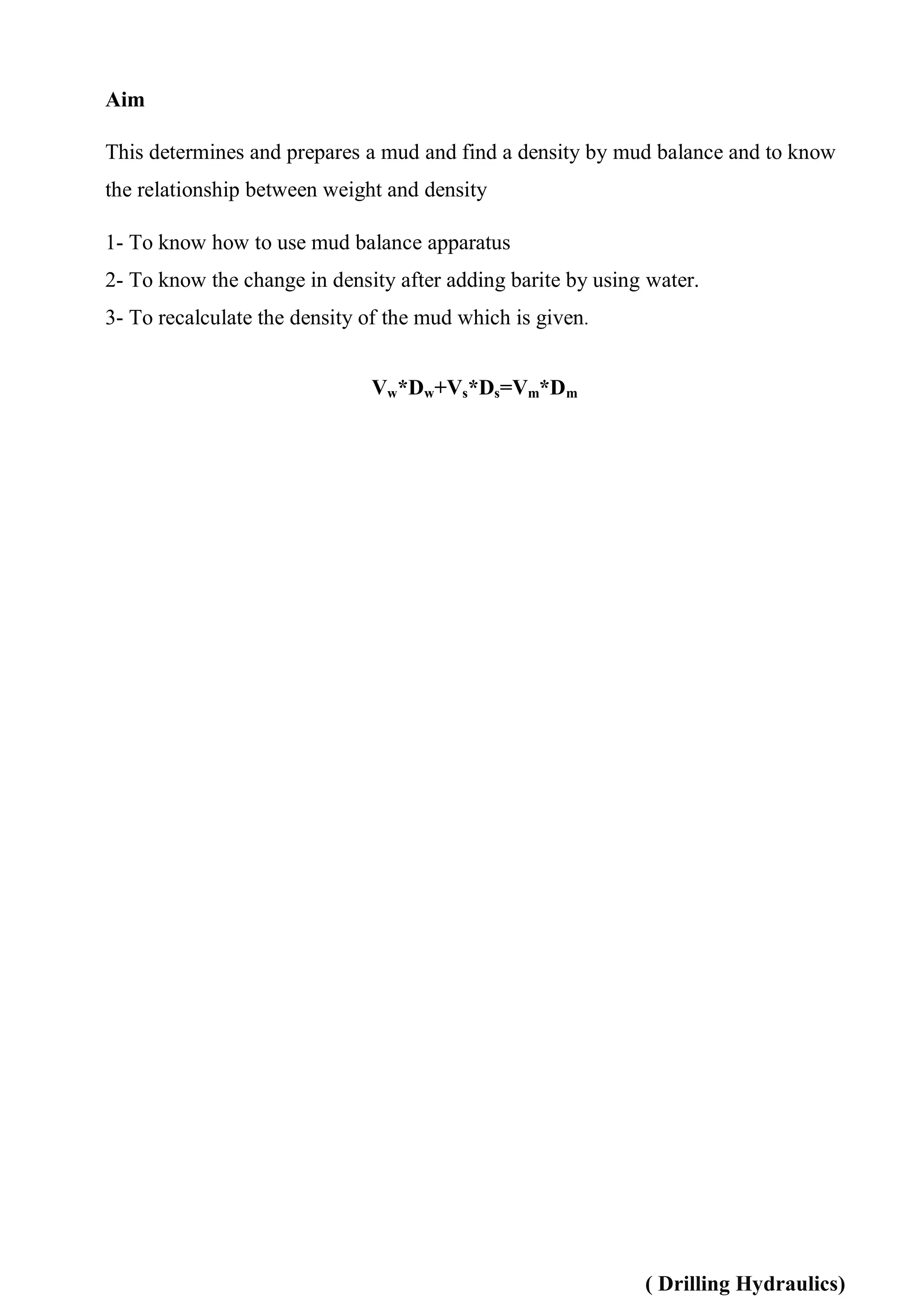 Mud weight density1 | PDF