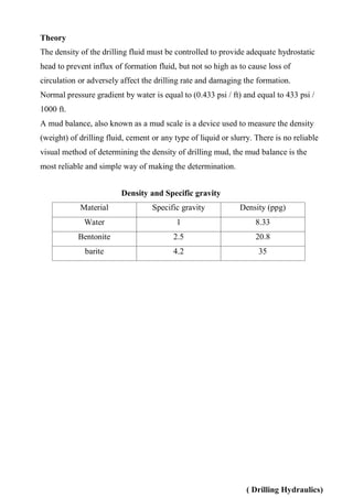 Mud weight density1 | PDF