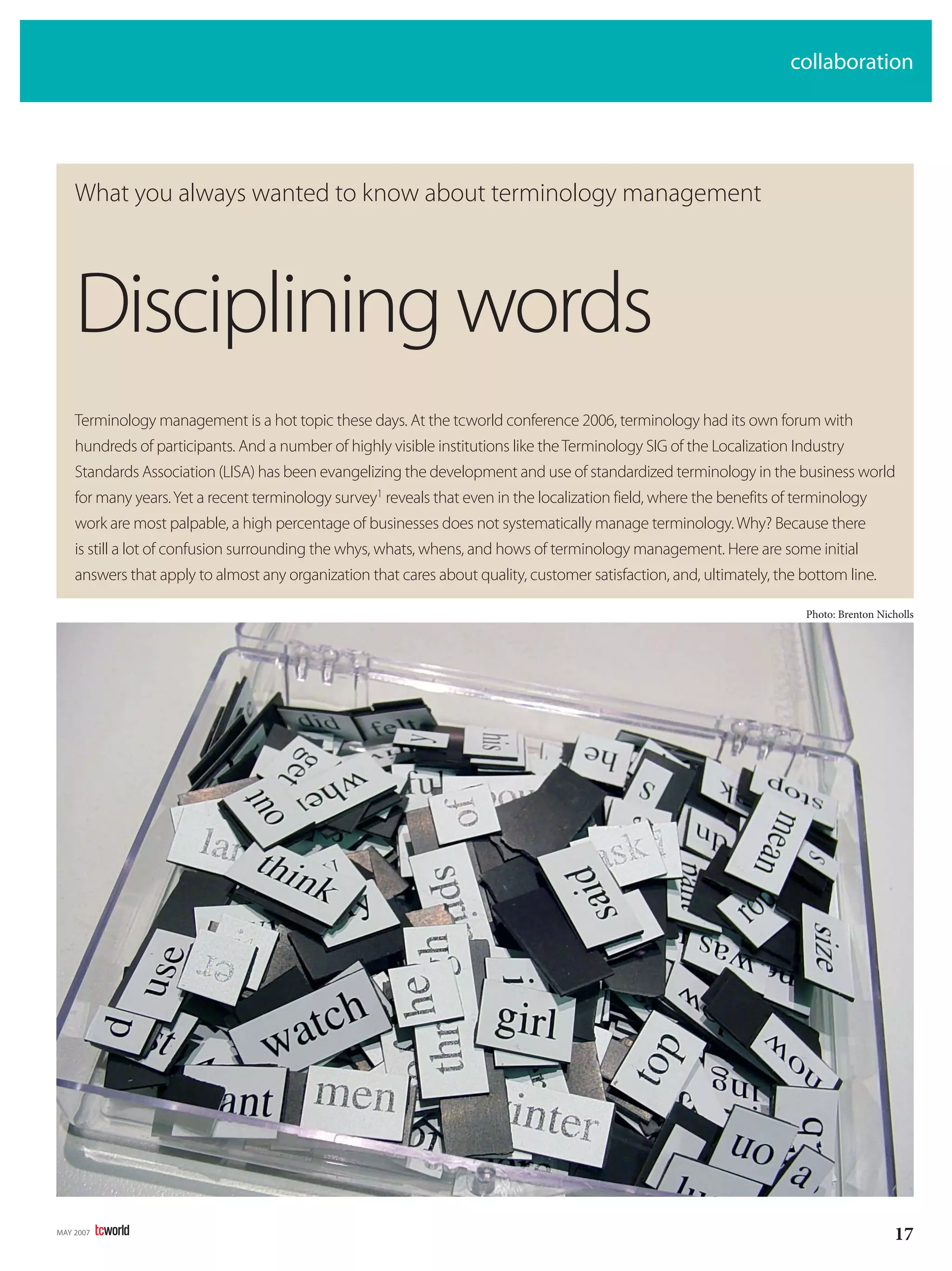 Terminology Management | PDF