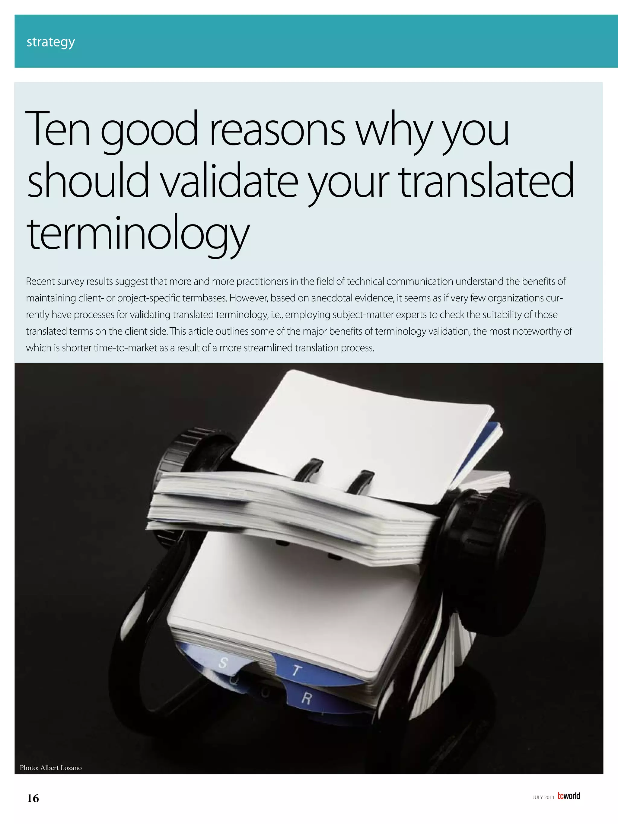 Terminology Validation | PDF