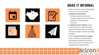 8 Steps to Intranet Optimization | PPT