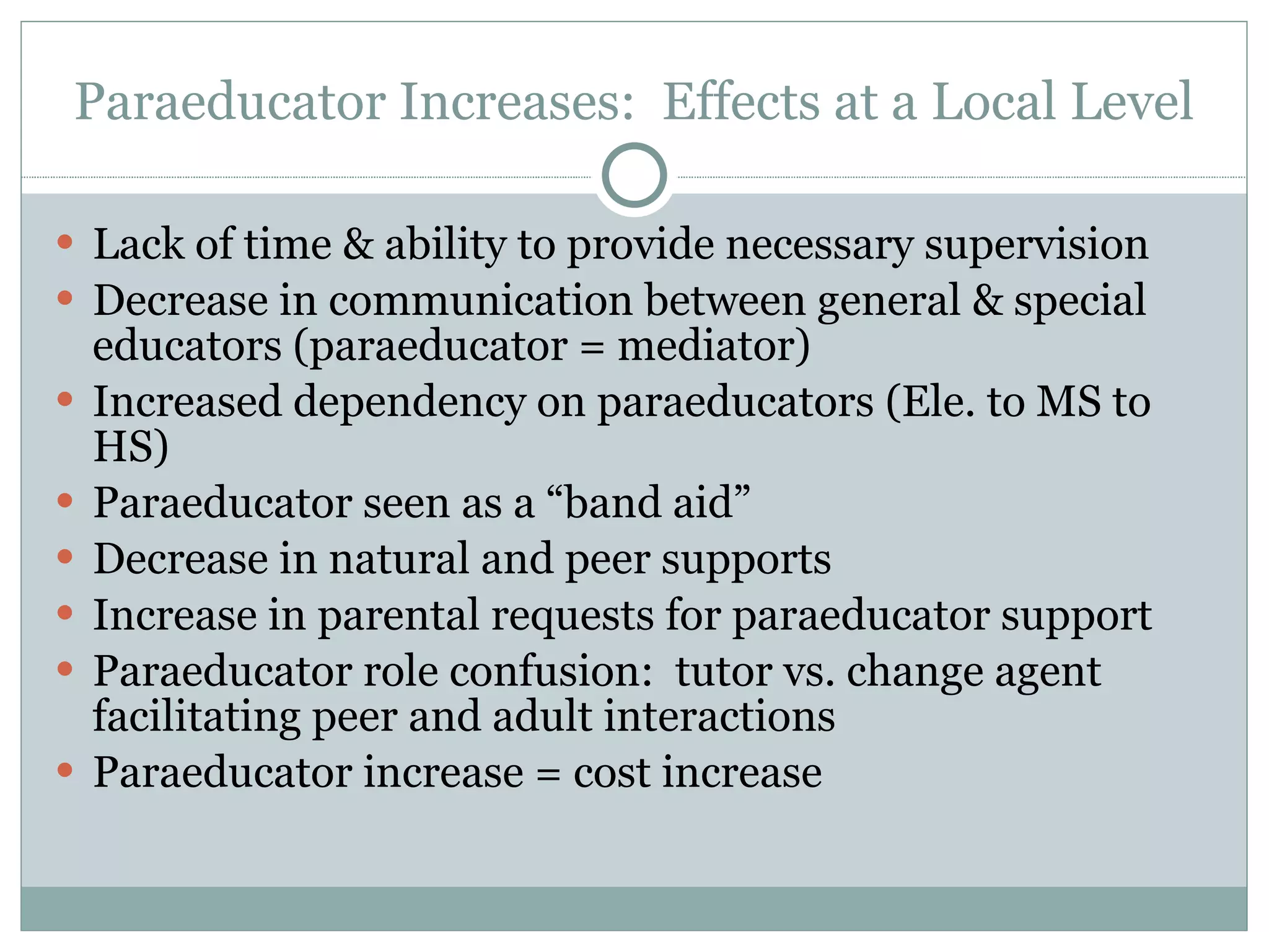 Avoiding the "Velcro Effect" Determining When a Student Requires ...
