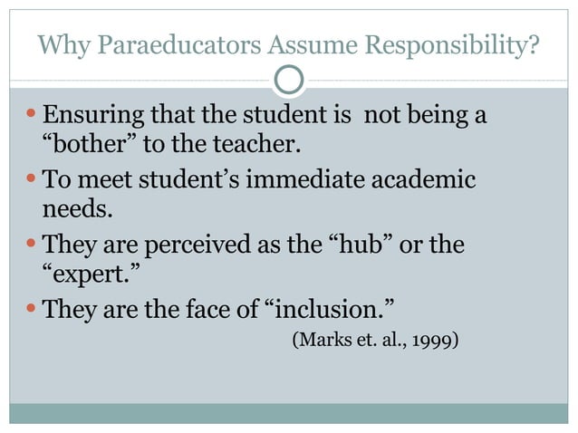 Avoiding the "Velcro Effect" Determining When a Student Requires ...