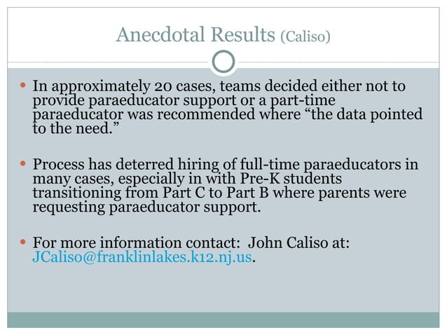 Avoiding the "Velcro Effect" Determining When a Student Requires ...