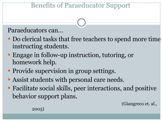 Avoiding the "Velcro Effect" Determining When a Student Requires ...