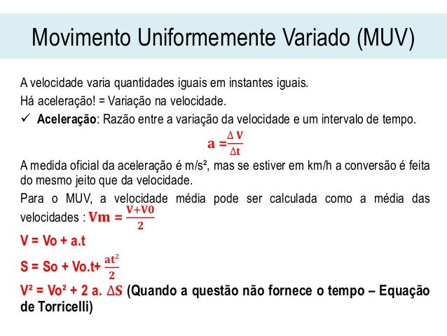 Cinemática: Movimento Retilíneo Uniforme e Movimento Uniformemente Va…