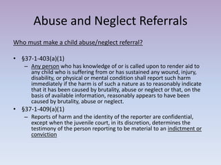 Dependency and Neglect Proceedings In Juvenile Court | PPT