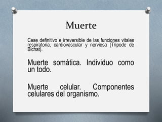 MUERTE Y FENoMENOS CADAVRICOS en la tanatologia forense | PDF