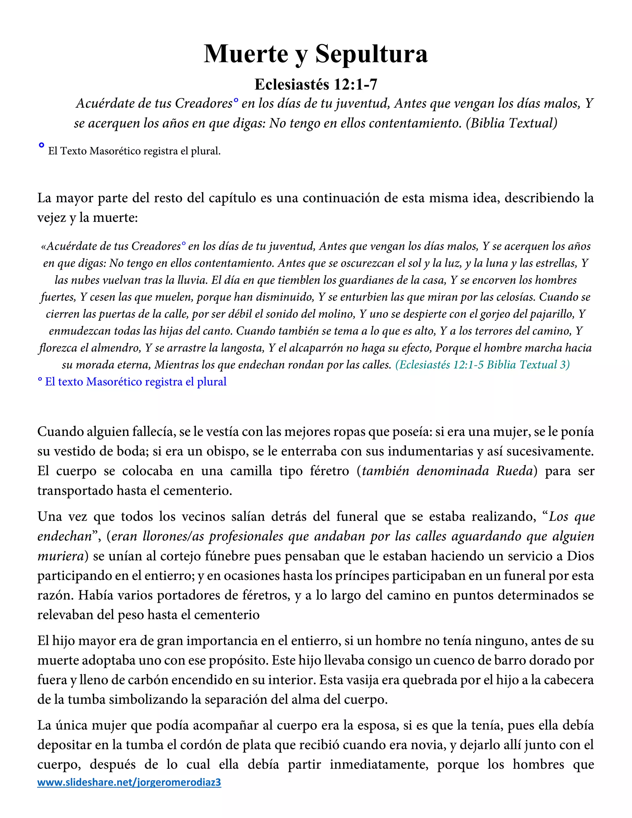 Muerte y sepultura | PDF